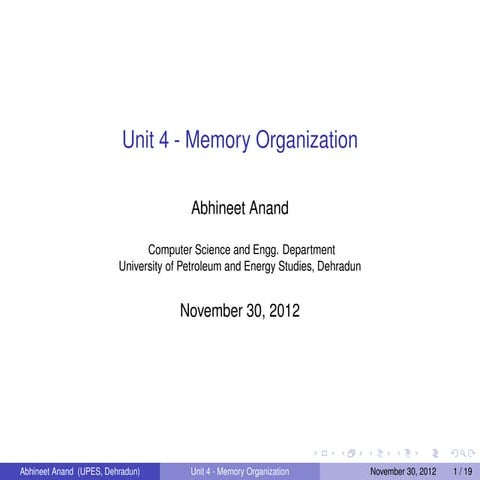 Memory organization | PPT