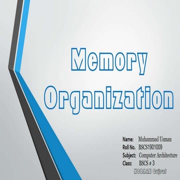 Memory organization in computer architecture | PPT