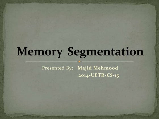 8086 memory segmentation | PDF