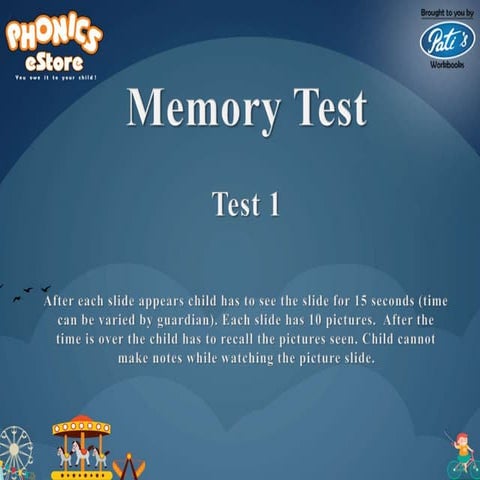 Marrs Preschool Bee - Oral round - Memory Tests | PPT