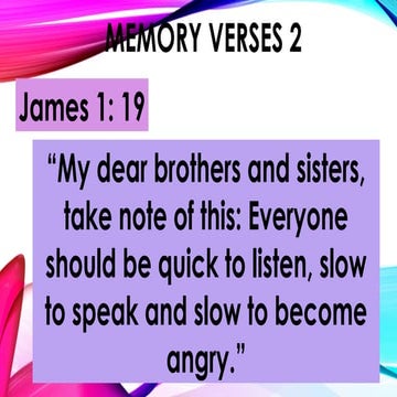 Memory Verse 1 for complience of the school | PPTX