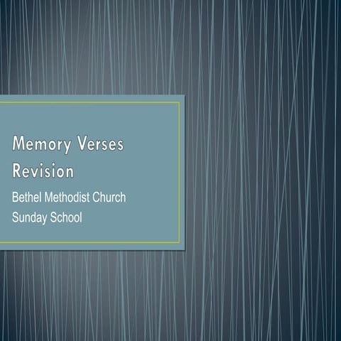 Memory verses2012 13 | PPT