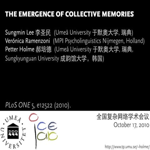 Emergence of collective memories | PDF