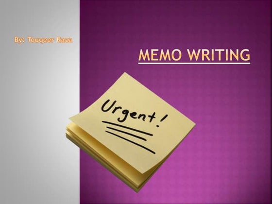 Other methods of written communication: Memo, Fax, email | PPT