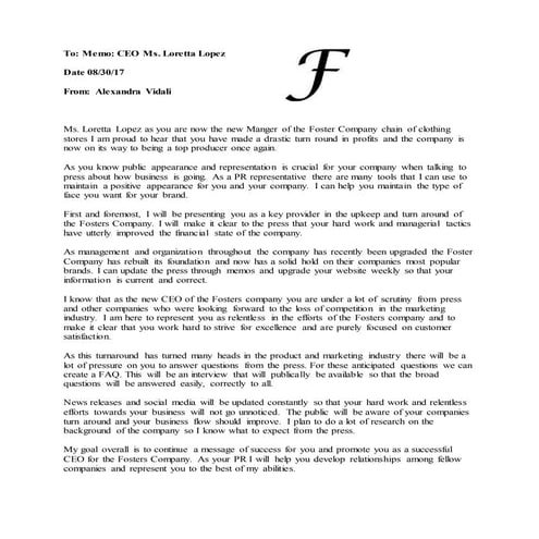 (Memo to ceo) | DOCX