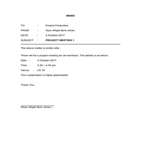 Memo week 9 | DOC