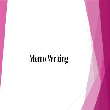 Memo Writing, Criteria for writing memos.pptx