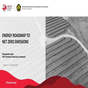 Energy roadmap to net-zero transmissions: MEMR, Indonesia | PPT