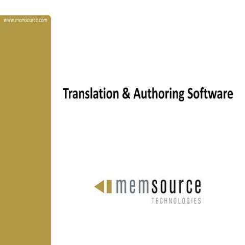 Mem Source Translation Software | PPT