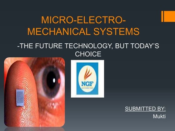 Micro Electromechanical System (MEMS) | PPT