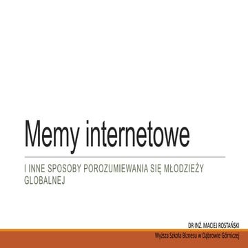 Memy internetowe | PPTX