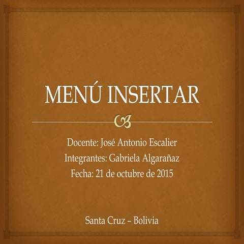 Menú insertar | PPT