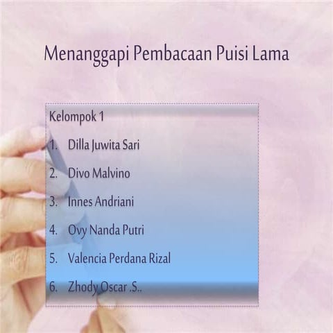Menanggapi pembacaan puisi_lama | PPTX