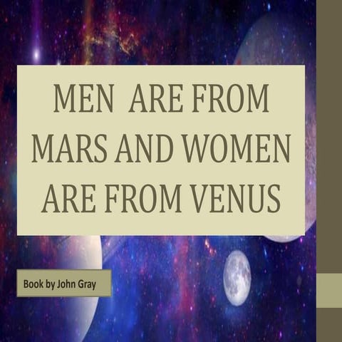 slides on men are from mars , women are from venus | PPTX
