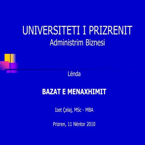 Menaxhmenti dje dhe sot | PDF