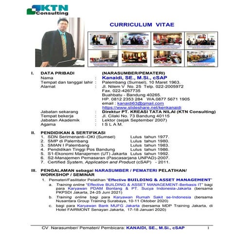 MENCARI ORANG YANG TEPAT, dialah ORANGNYA.... (Kanaidi, SE., M.Si., cSAP) | PDF