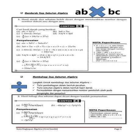 Mendarab dua sebutan algebra | DOCX