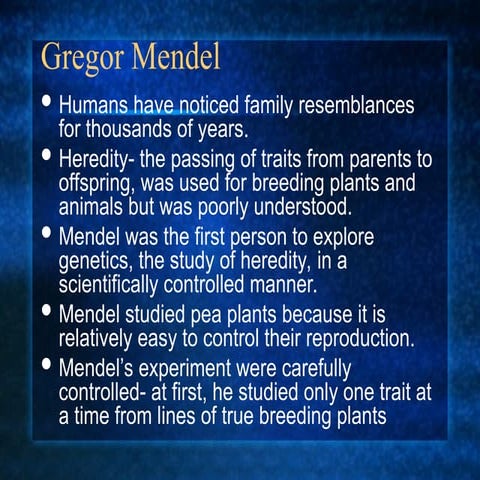Introduction for genetics and Mendel.ppt