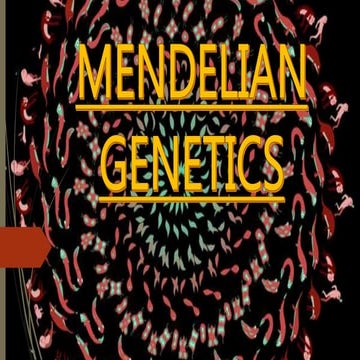 Mendel and genetics | PPTX