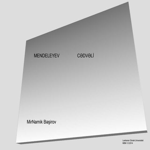 Mendeleyev cedveli mbm | PPS