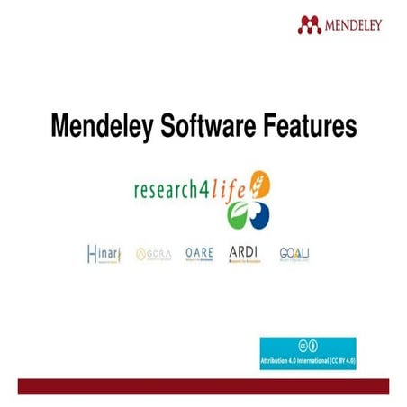 Mendeley Software Features | PDF