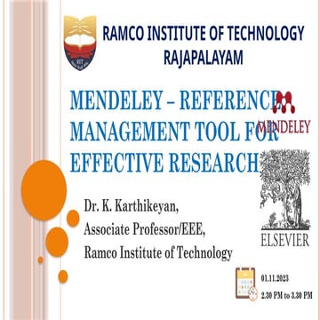 Mendeley Reference management tool for research | PPTX