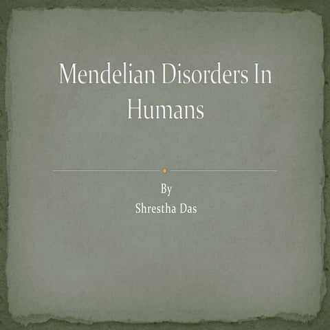 Genetic Disorders - Class XII - Biology