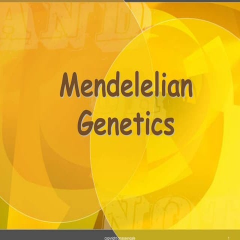 Mendelian genetics | PPT