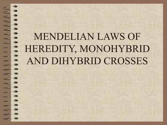 Mendel's law | PPTX | Genetics | Science