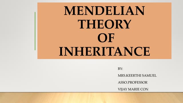 Mendelian Laws Of Inheritance Ppt 7015