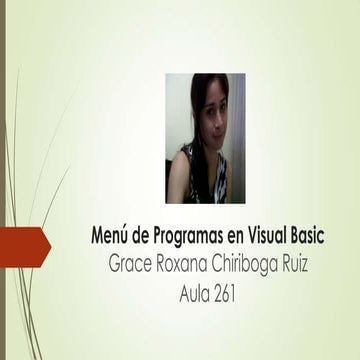 Menú de Programas en Visual Basic | PPTX