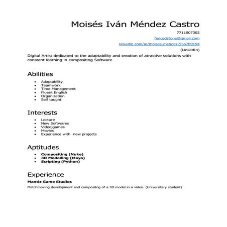 Mendez moises cv | PDF