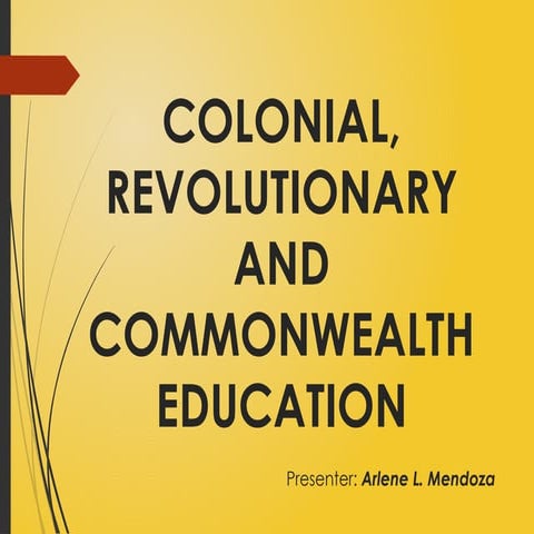 Commonwealth period - Education | PPTX