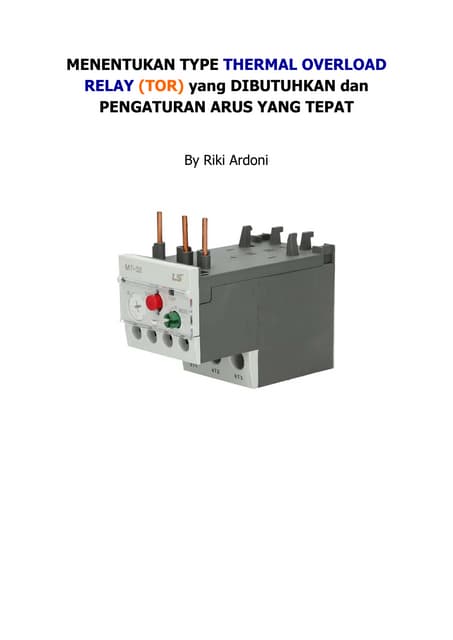 CARA MENENTUKAN UKURAN AMPERE CONTACTOR YANG COCOK UNTUK MOTOR LISTRIK ...