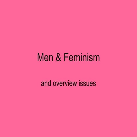 Men & Feminism | PPT