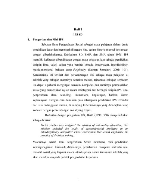 Modul 2 dan 3 Pendidikan IPS di SD | DOCX