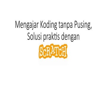 Modul pelatihan coding scratch level 1 | PDF
