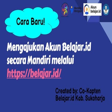 Mengajukan Akun Belajar.id secara Mandiri melalui web belajar.id