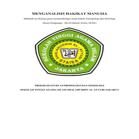 analisis hakikat manusia dalam perspektif islam | DOCX