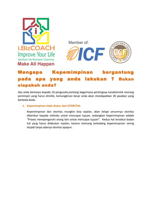 Pemimpin Yang Efektif Effective Leader Ppt