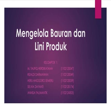 Mengelola Bauran dan Lini Produk | PPTX