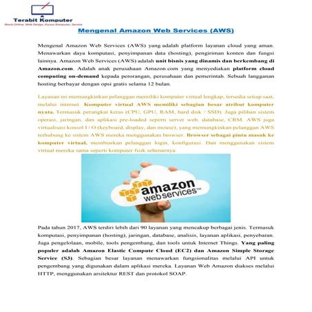 Mengenal amazon web services | PDF
