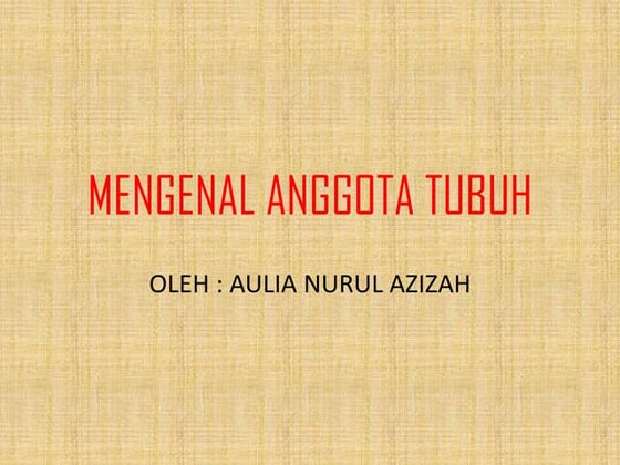Anggota badan manusia | PPT