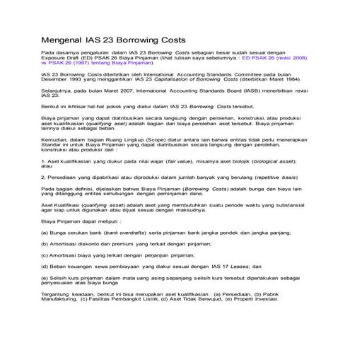 Mengenal ias 23 borrowing costs | DOCX