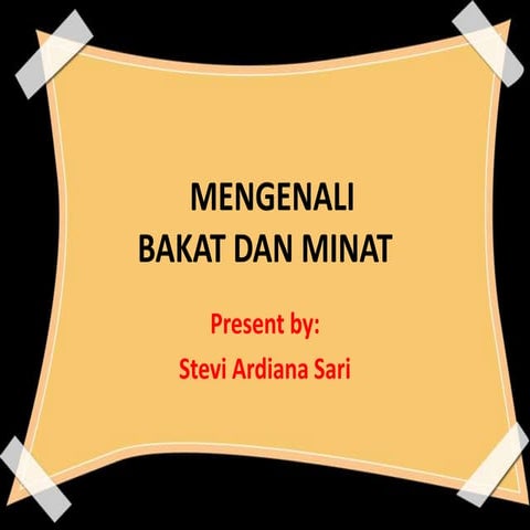 TUGAS mengenali minat dan bakat | PPTX