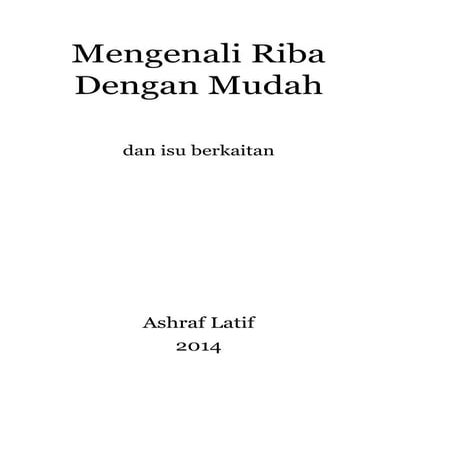 Mengenali riba dengan mudah | PDF