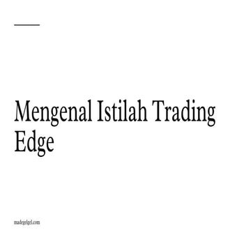 Mengenal Istilah Trading Edge | PDF