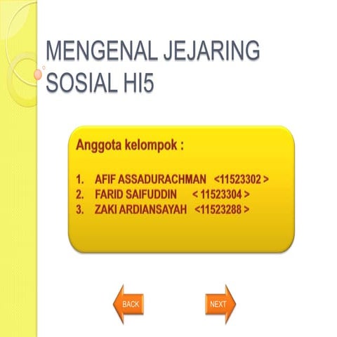 Mengenal jejaring sosial hi5 | PPT