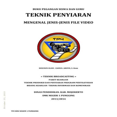 Mengenal jenis jenis file video | PDF