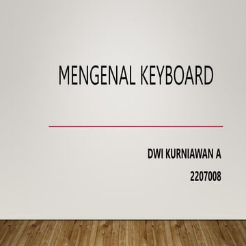 Mengenal keyboard | PPTX